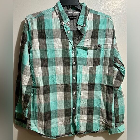 Ocean Current | Shirts | Mens Ocean Current Button Down Green Gray ...